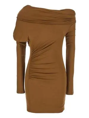 Andamane Zoe Asymmetrical Long Sleeve Dress - Multicolor