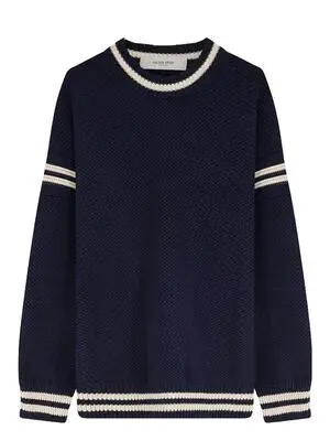GOLDEN GOOSE Waffle Knit Jumper - Blue