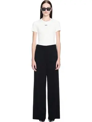 Off-White Ribbed Logo T-shirt - White