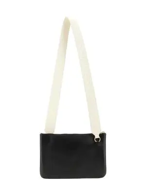 JIL SANDER Leather Link Shoulder Bag - Black