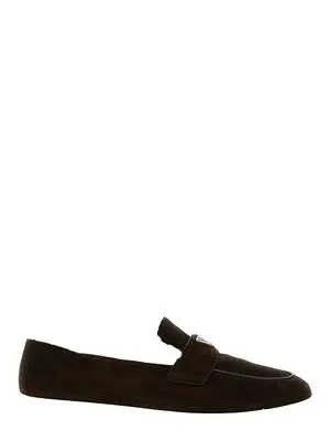 Prada Prada Men Suede Loafers Brown