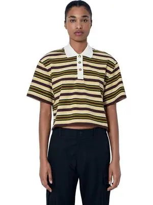 Moncler Striped Polo Shirt - Brown