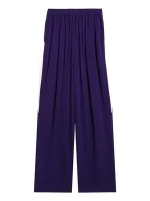 Alaïa Violet Straight-leg Viscose Cady Trousers - Purple