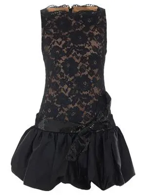 SELF-PORTRAIT Lace Mini Dress - Black