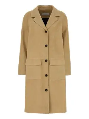FERRAGAMO SALVATORE FERRAGAMO Suede Coat Brown