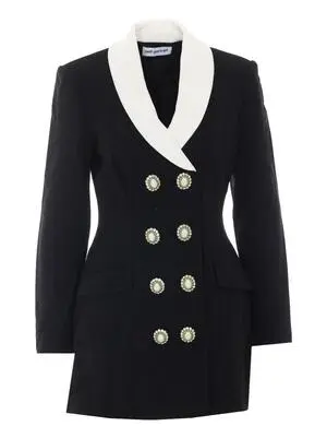 SELF-PORTRAIT Tailored Blazer Mini Dress - Black