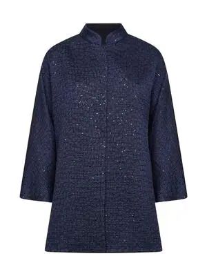 Giorgio Armani GIORGIO ARMANI Sequined Viscose Blend Single-Breasted Jacket Multicolor