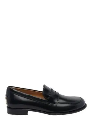 TOD'S Metal Dots Loafers - Black