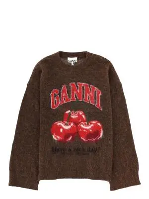 GANNI Wool Jersey - Brown