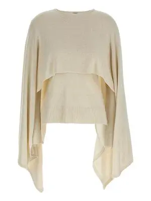 TOTÊME TOTEME Knitted Silk Cape Sweater