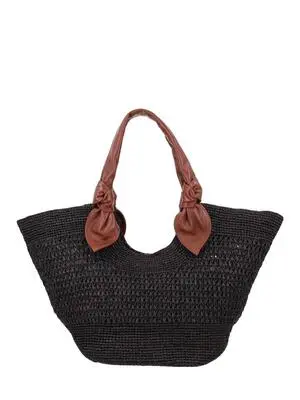 Hereu Woven Raffia Tote - Brown