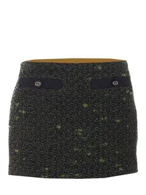 Gucci Tweed Mini Skirt - Green