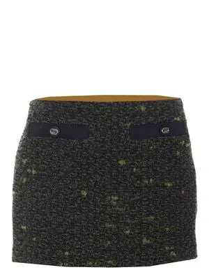 Gucci Tweed Mini Skirt - Green