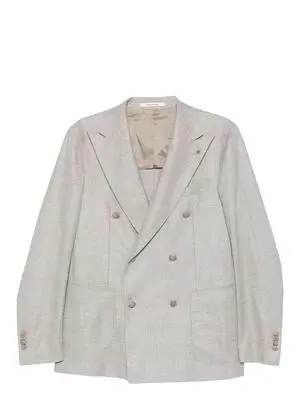 Tagliatore Cashmere-blend Double-breasted Blazer - Gray