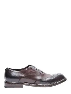 Dolce & Gabbana Leather Laced Up Shoes - Brown