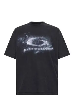 Balenciaga Black Crayon Loop Medium Fit T-shirt - Multicolor