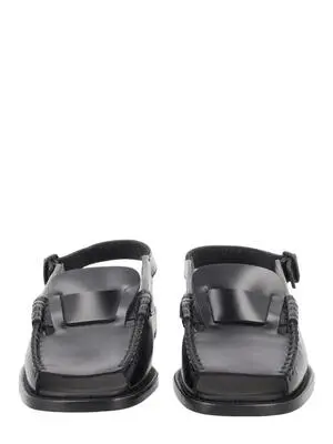 Hereu Sineu Leather Sandals - Black