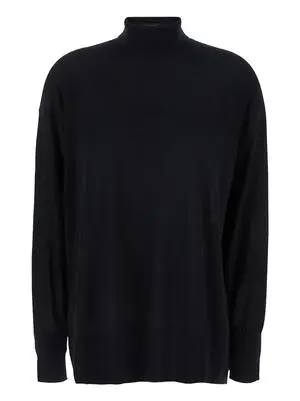 Max Mara S MAX MARA Livia Wool High Neck Sweater Black