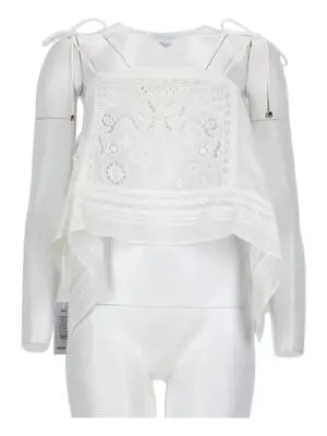 SELF-PORTRAIT Embroidered Top - White