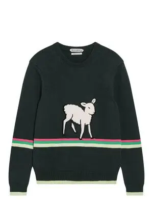 JW Anderson Sheep Embroidery Sweater - Green