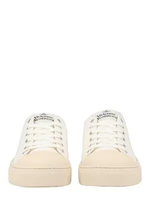 VIVIENNE WESTWOOD Low Top Plimsoll Sneakers - White