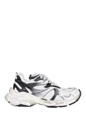 Balenciaga White And Black Mesh And Nylon Runner Sneakers - Multicolor