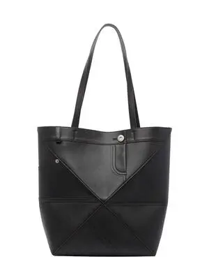 Loewe Medium Puzzle Fold Trousers Effect Tote Bag - Brown