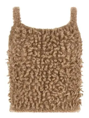 Peserico PESERICO Bouclé Cropped Top Cream