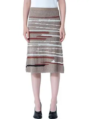Bottega Veneta Linen-and-cotton Skirt - Cream