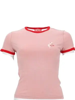 DIESEL® T-shirt Con Stampa - Pink
