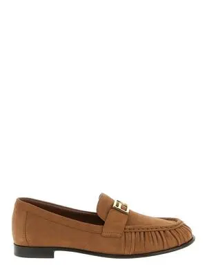 Fendi Baguette Nubuck Loafers - Brown