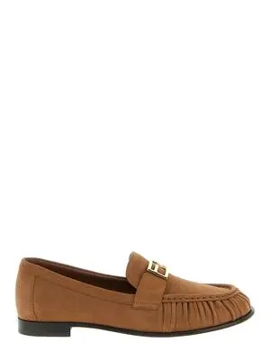 Fendi Baguette Nubuck Loafers - Brown