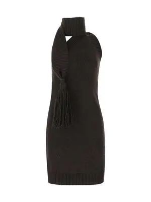 Bottega Veneta Wool Mini Dress - Brown