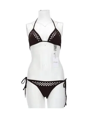Attico Bikini Il Primo Bagno In Lycra Traforata - Brown