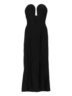 Rabanne Structured Heart Bustier Midi Dress - Black
