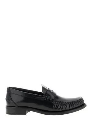 PRADA PRADA Brushed Leather Loafers