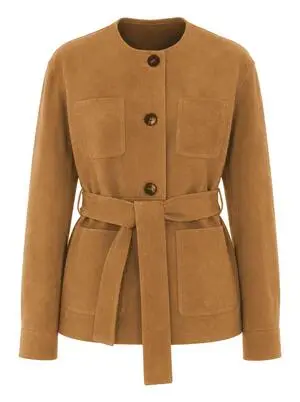 Max Mara Mstboemia Suede Jacket - Brown