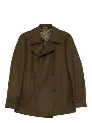 Tagliatore Wool Double-breasted Bomber Jacket - Green