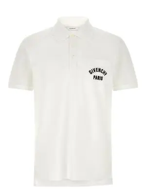 Givenchy Pocket Embroidery Polo Shirt - White