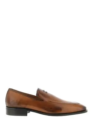 Miu Miu Leather Loafers - Brown