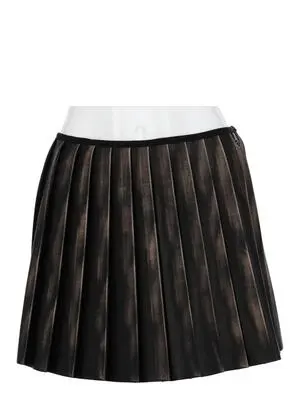 DIESEL® DIESEL Pleated Distressed Short Skirt Brown