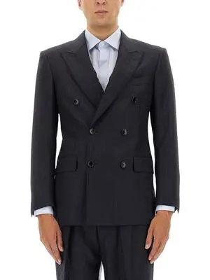 TOM FORD TOM FORD Pinstripe Jacket Blue