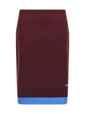 Miu Miu MIU MIU Double Layer Skirt Multicolor