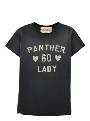 Valentino Garavani T-shirt In Cotone Stampato - Black