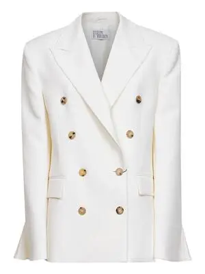 Giuseppe Di Morabito White Virgin Wool Double-breasted Blazer - Multicolor