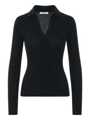 Max Mara MAX MARA Long-Sleeve Ribbed Sweater Black