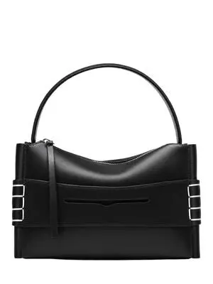 JW Anderson Jw Anderson Loafer Bag In Calfskin Leather, Black Women Black