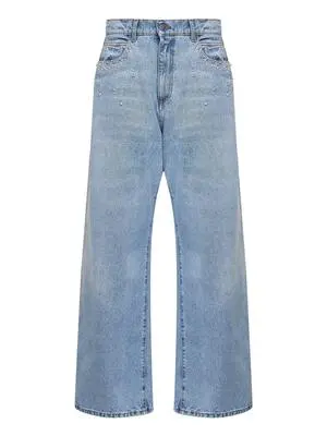 Giuseppe Di Morabito Crystal-embellished Baggy Jeans - Multicolor