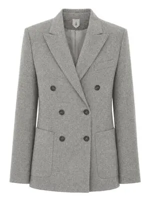 Max Mara Tailored Double-breasted Jacket - Gray