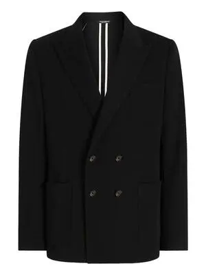 Dolce & Gabbana Double-breasted Wool Blazer - Blue